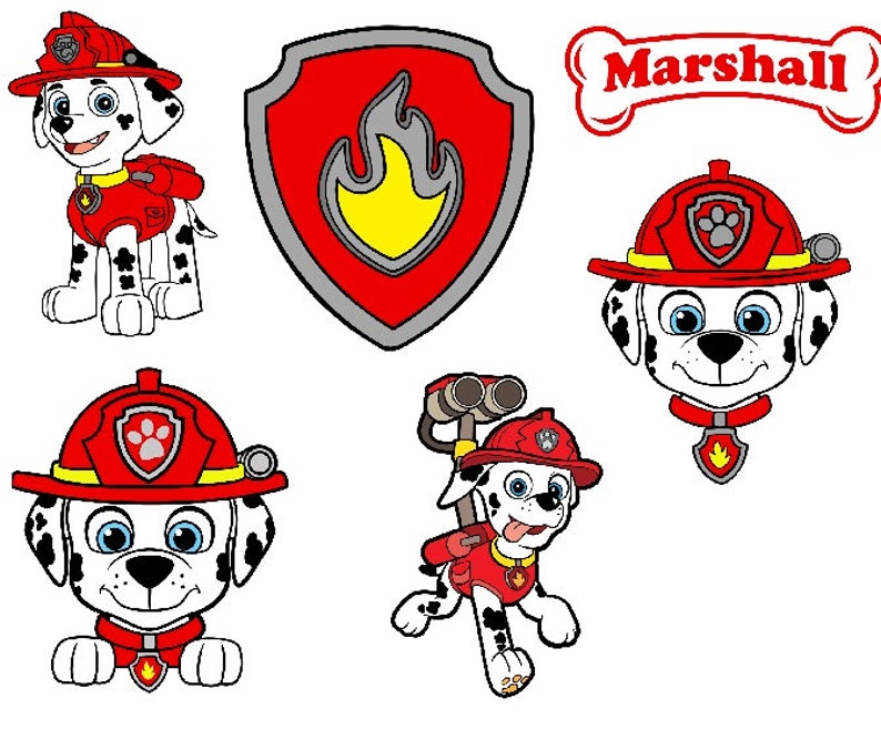 Marshall SVG Bundle 6 Files - Etsy