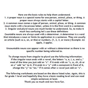 Fun Noun Worksheets, Nouns, What Are Nouns. Countable Nouns ...