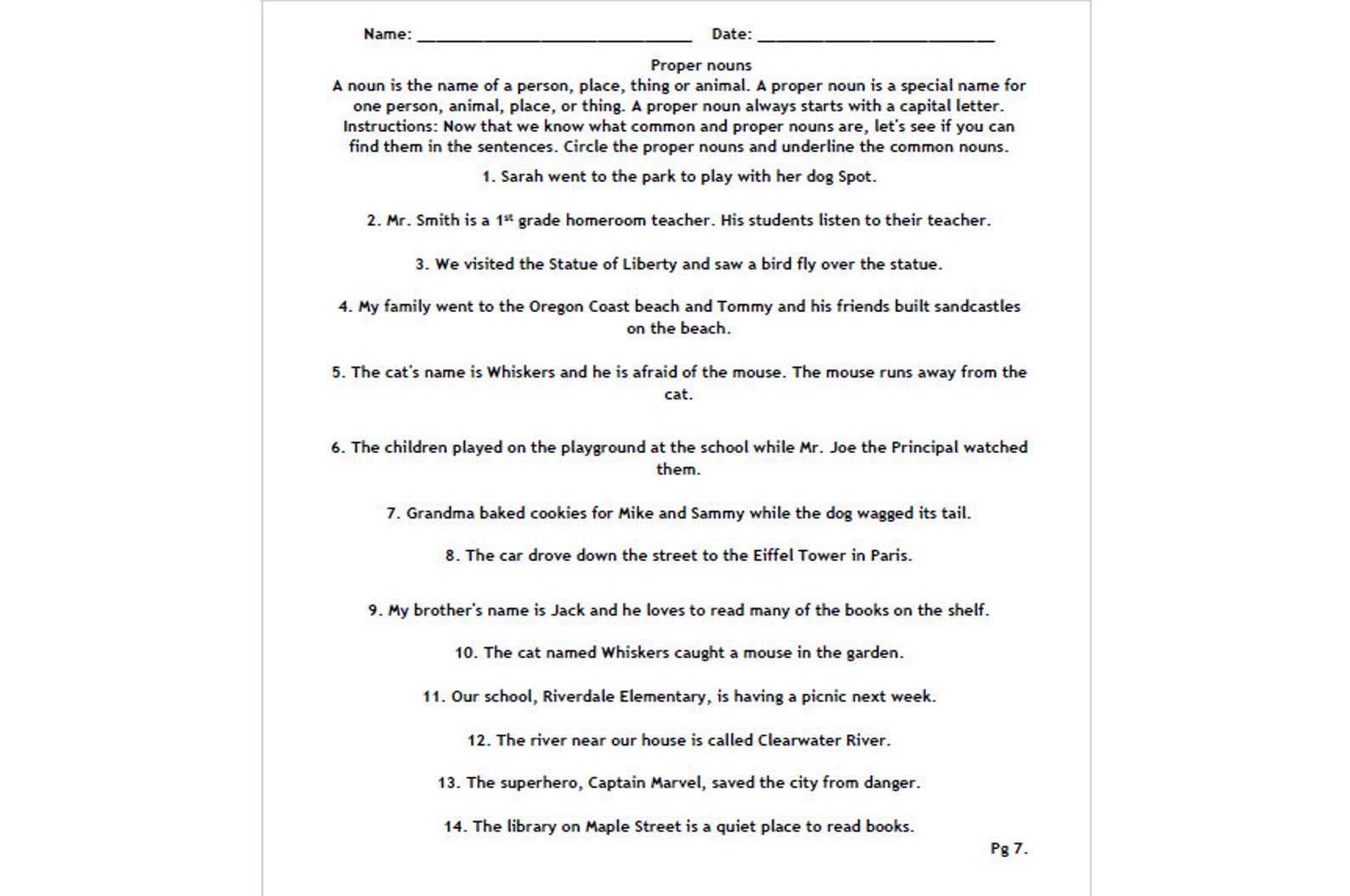 Fun Noun Worksheets, Nouns, What Are Nouns. Countable Nouns ...
