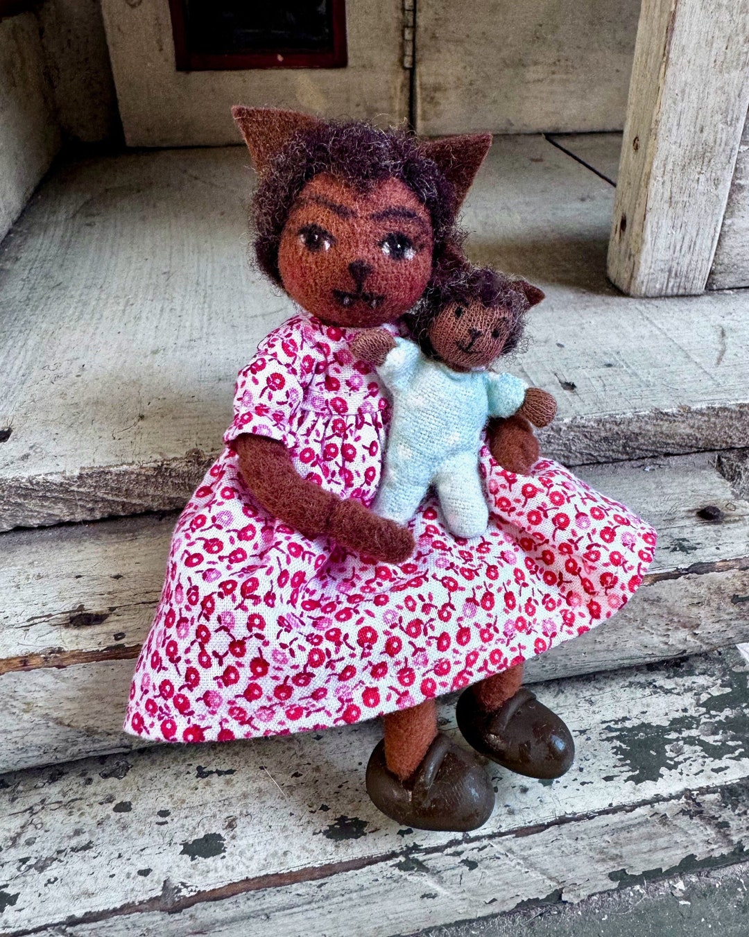 Winnie and Zella A Little Werewolf Girl and Her Dolly - Etsy