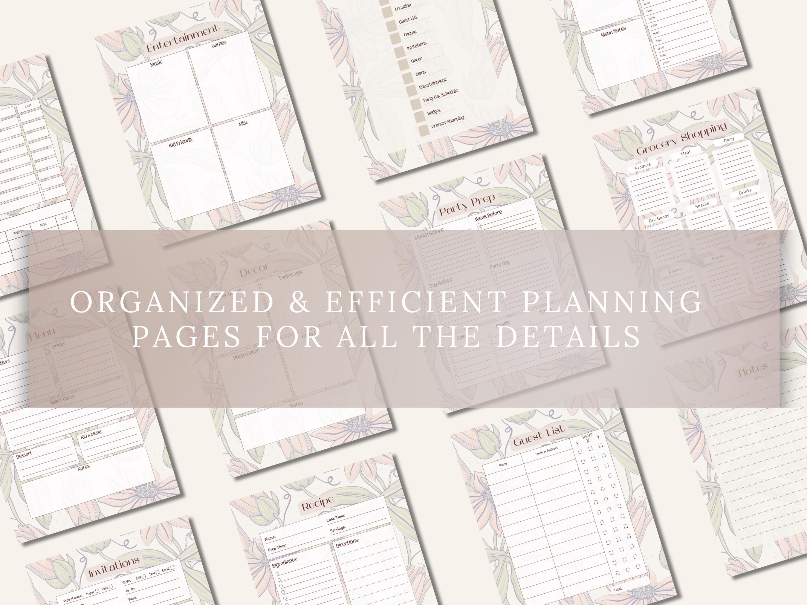 Party Planner,party Planner Editable,party Planner Digital,party ...