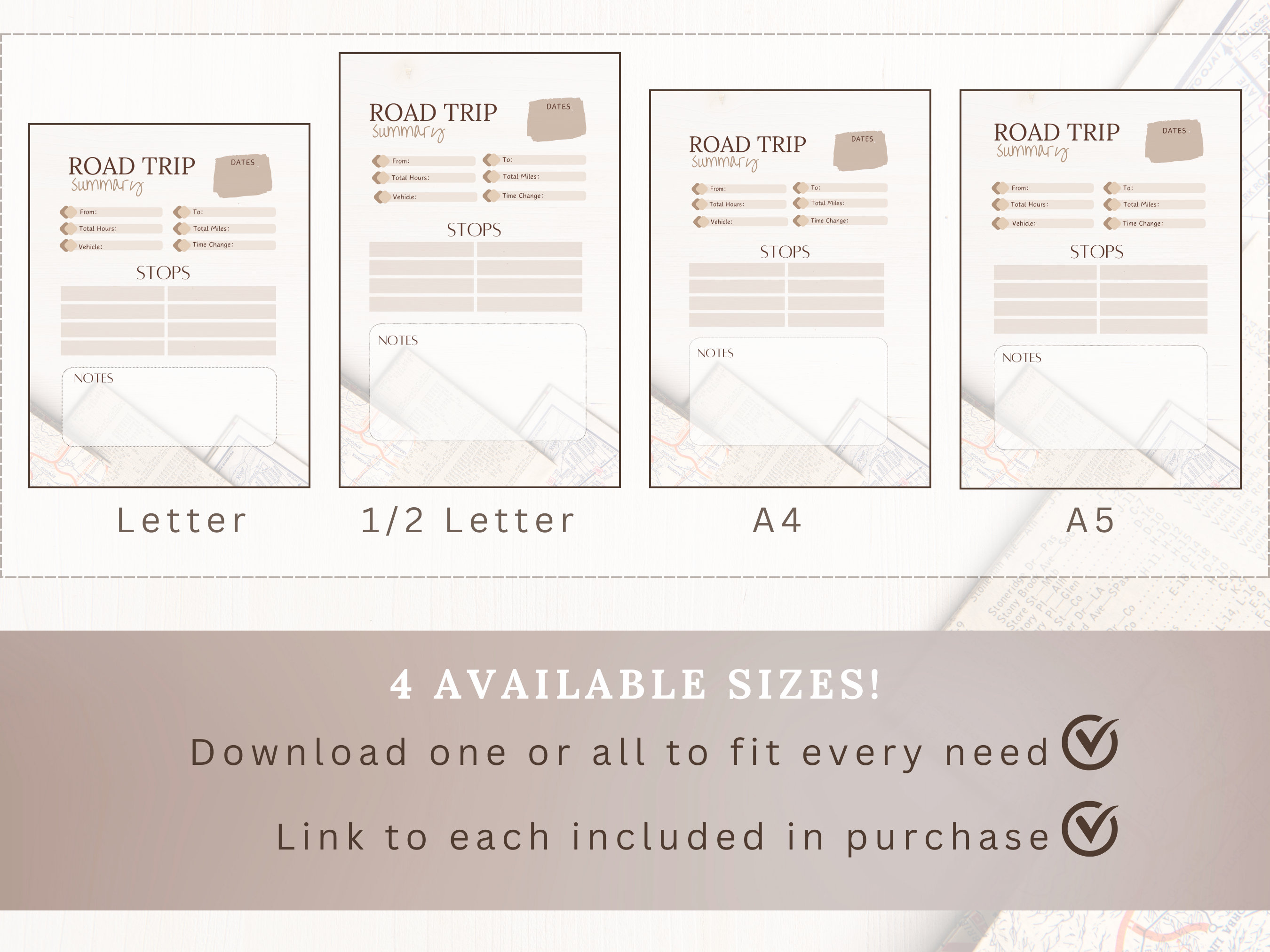 Road Trip Planner - Digital Trip Planner - Editable - Canva - Neutral ...