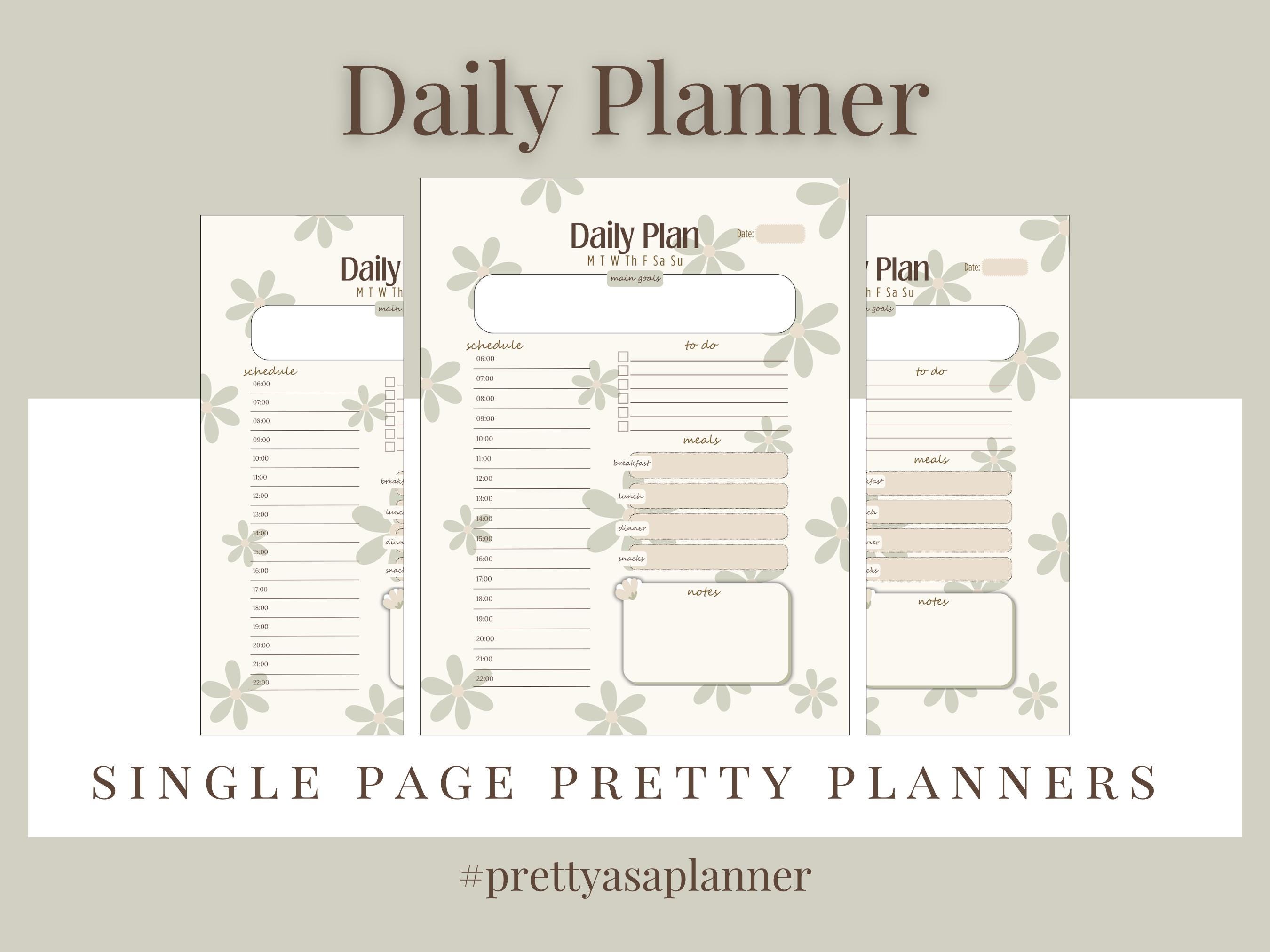 Daily Plan,daily Printable Plan,daily Plan Sheet,daily Planner, A5 ...