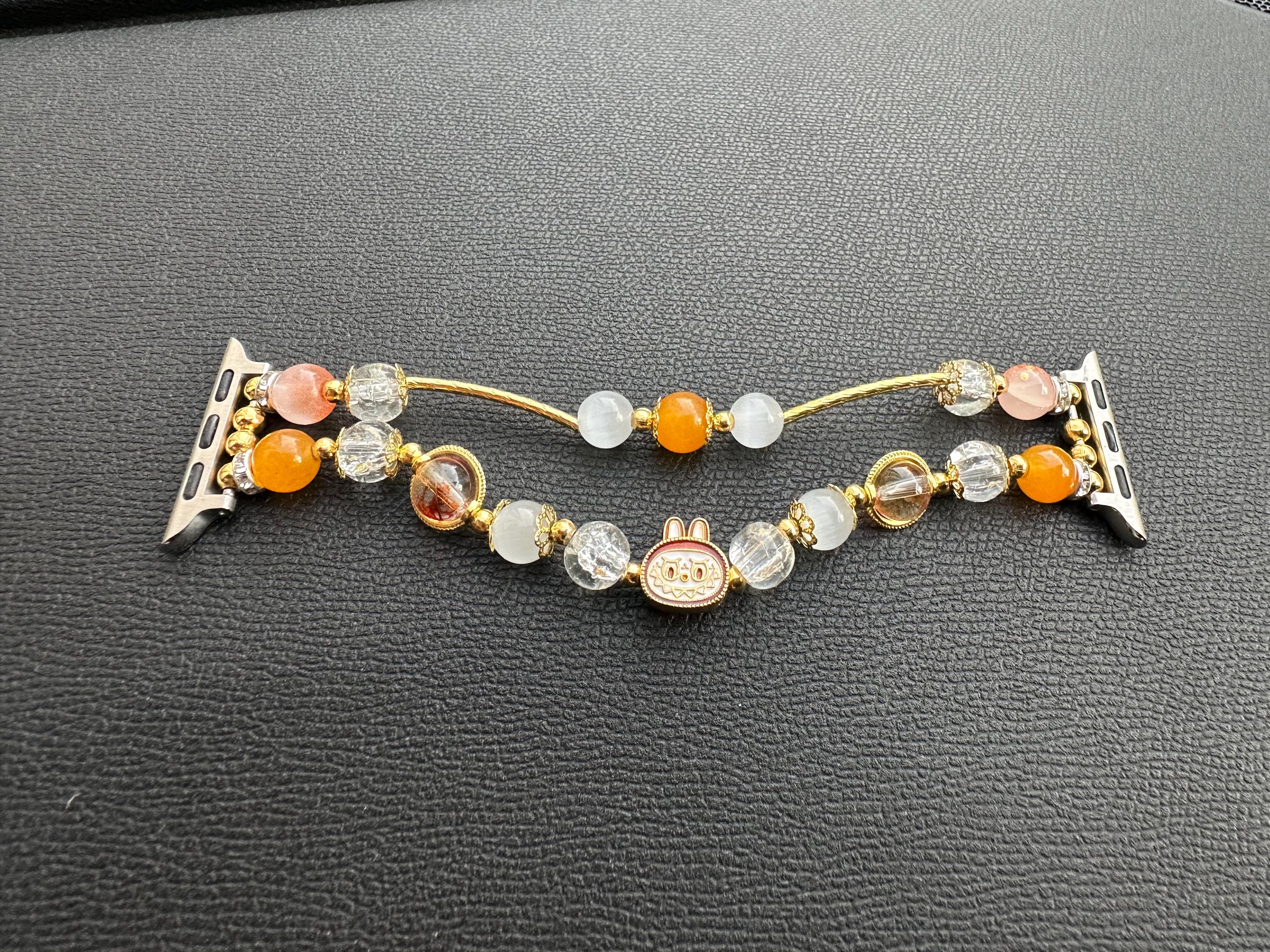 Labubu Bead Watch Strap / Band / Bracelet for Apple Watch Series 9 8 7 ...