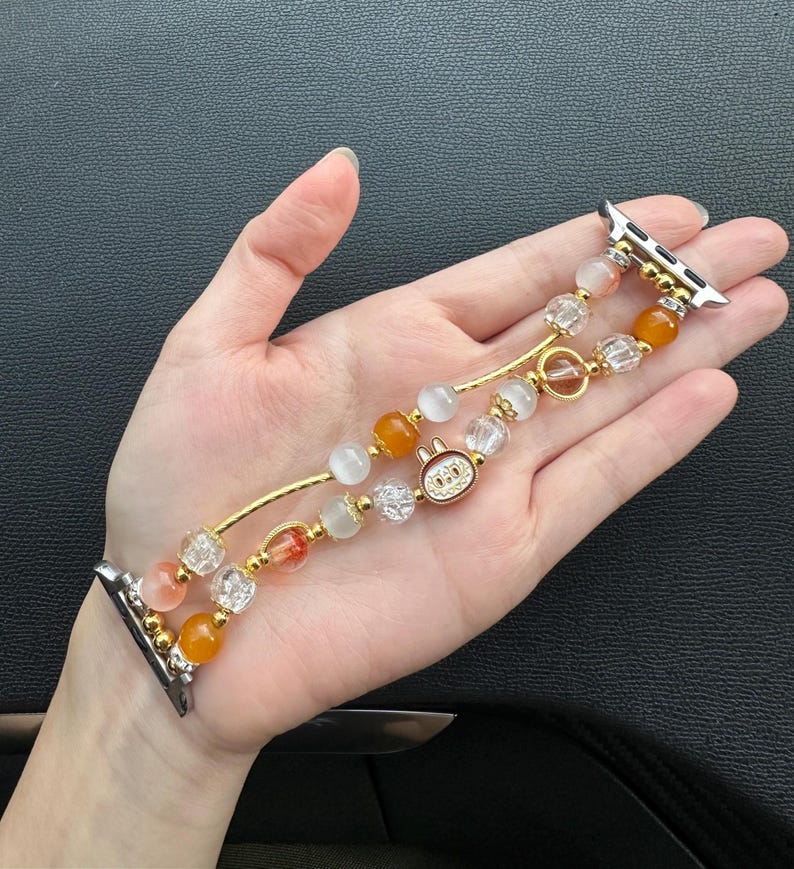 Labubu Bead Watch Strap / Band / Bracelet for Apple Watch Series 9 8 7 ...