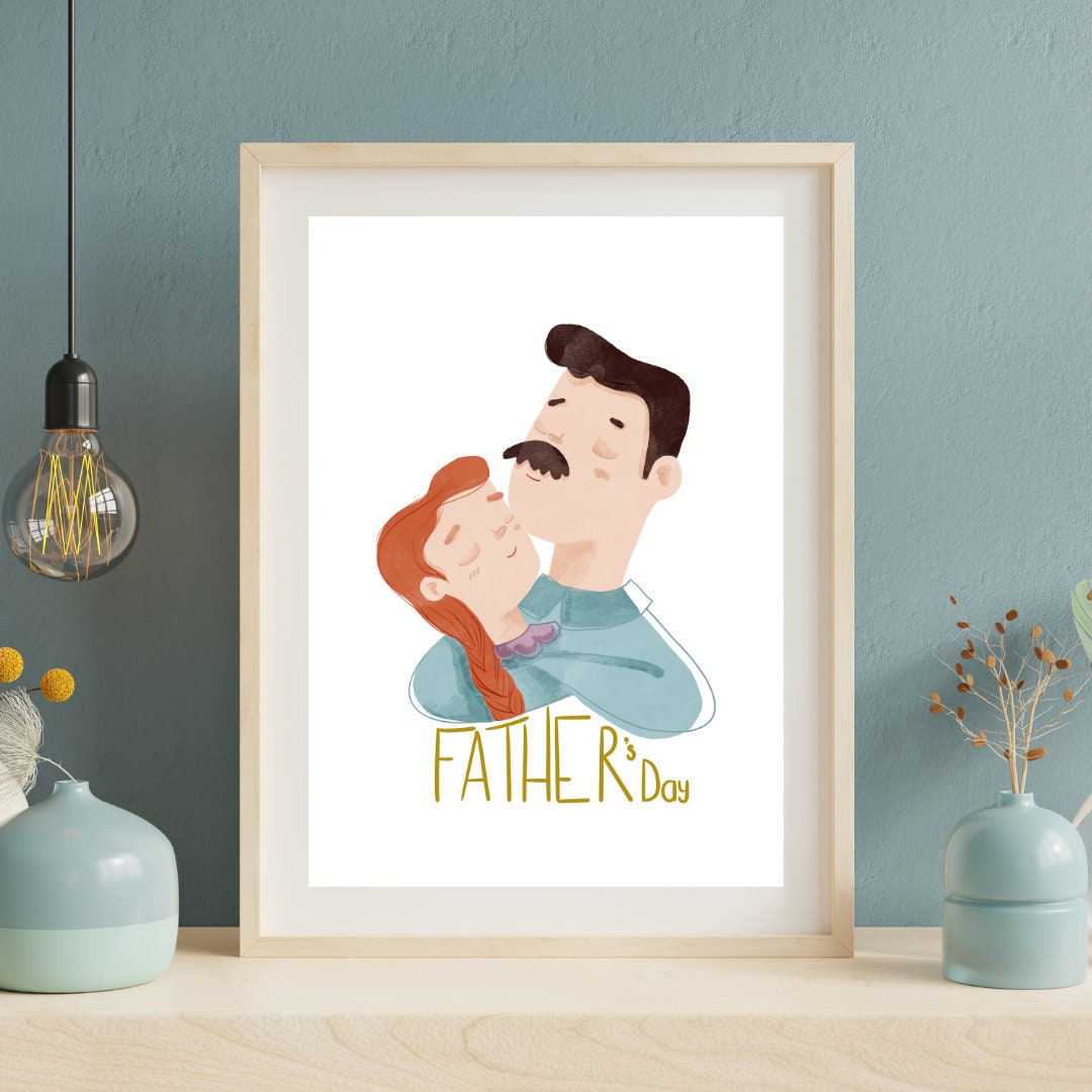 Father's Day Gift, Gift Drawing for Dad, Father's Day Frame, Printable ...