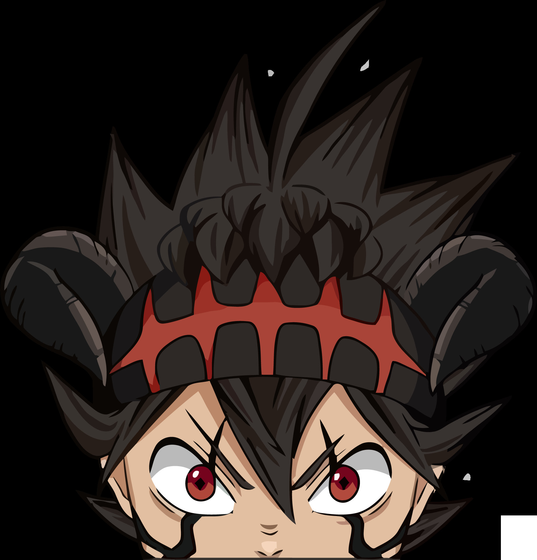 ASTA Black Clover Peeker Sticker - Etsy