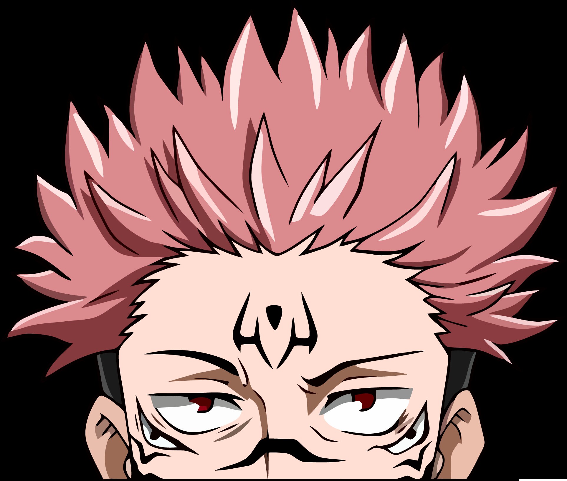 Sukuna Jujutsu Kaisen Peeker Sticker - Etsy