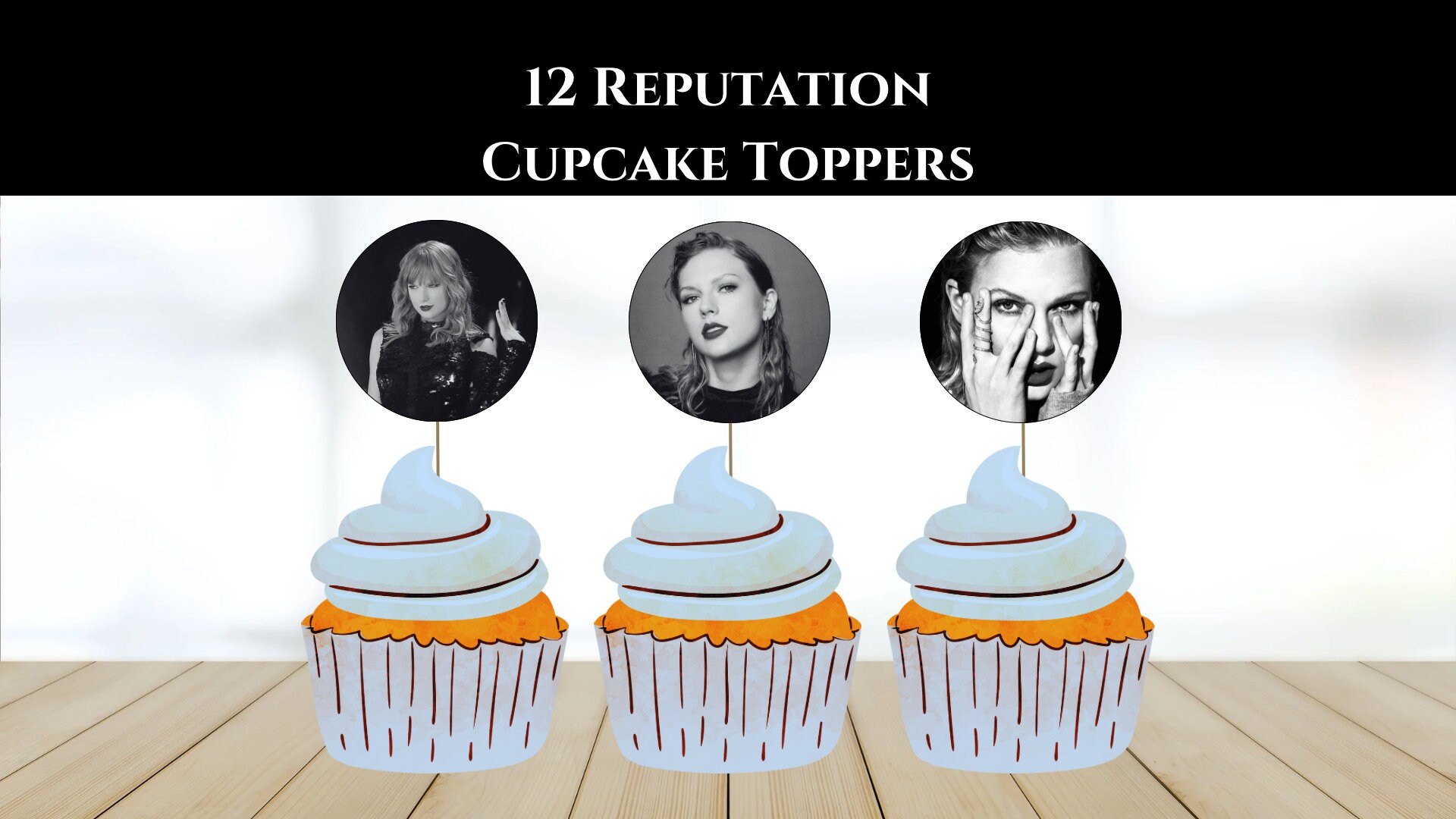 Printable Cupcake Toppers Reputation Swiftie Rep Taylor Swift Birthday ...