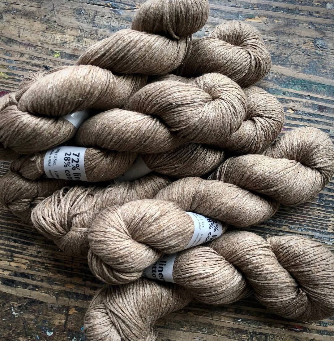 Linen Cotton Yarn -- Knitted Texture - Etsy