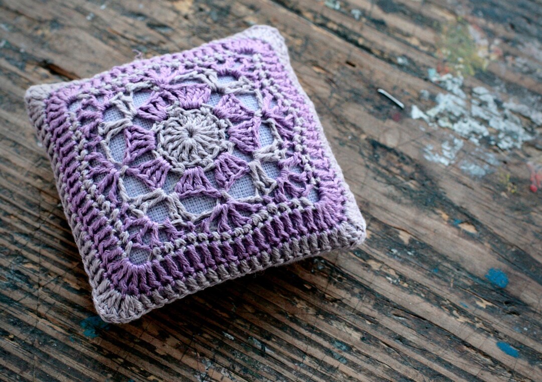 Linen Pincushion Crochet Motif - Etsy