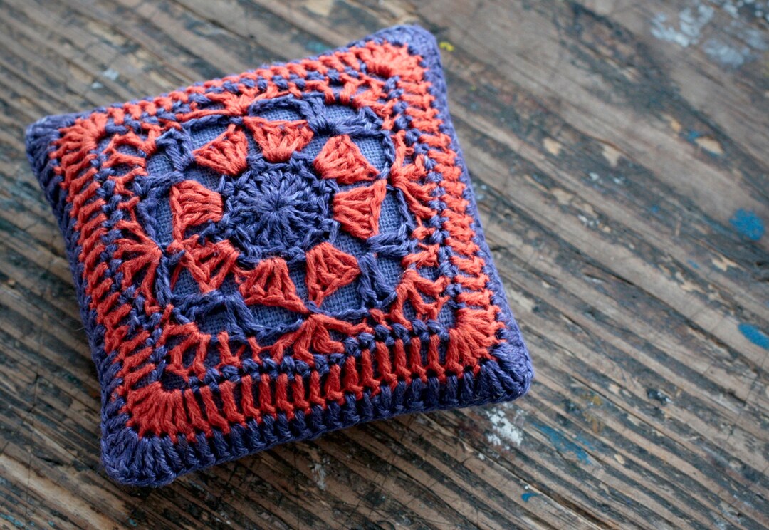 Linen Pincushion Crochet Motif - Etsy