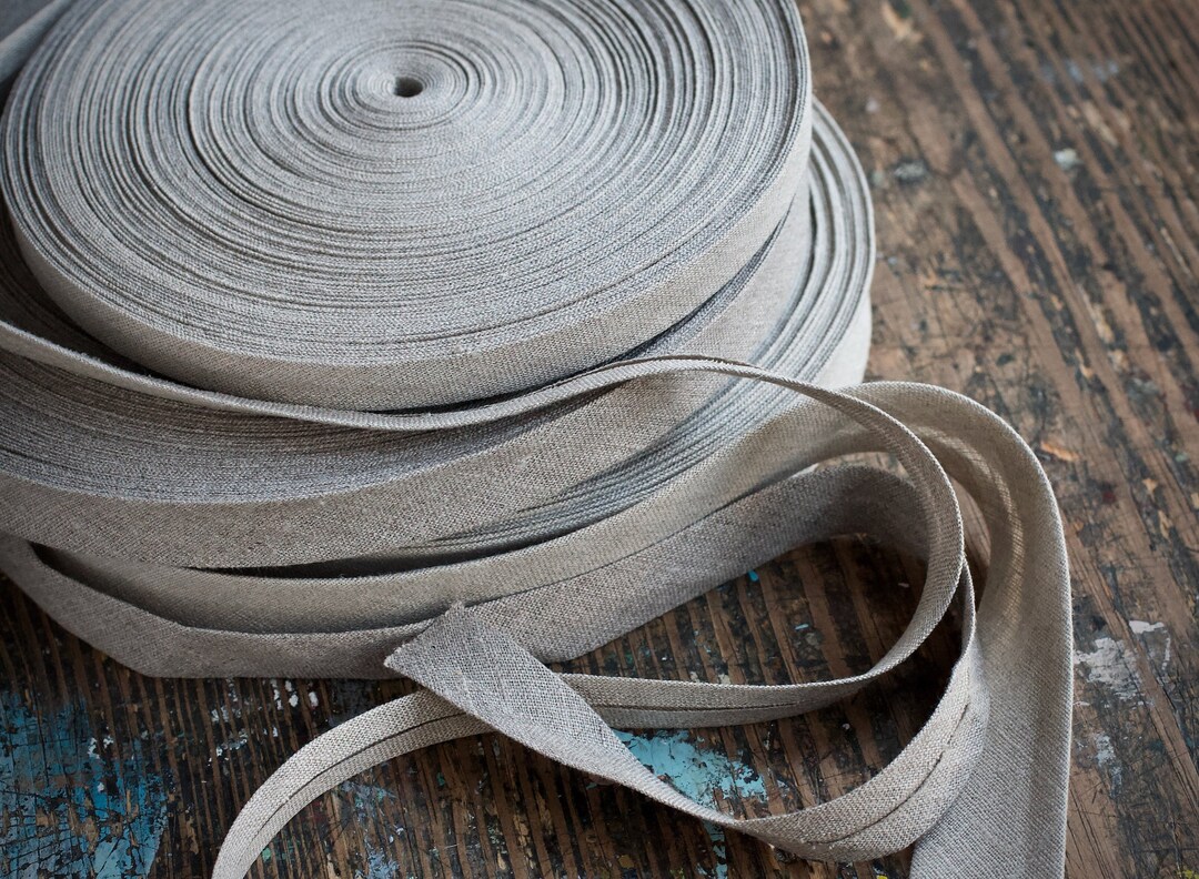 Linen Bias Tape - Bias Binding - Natural Undyed - Width 1.5 Cm, 2 Cm ...