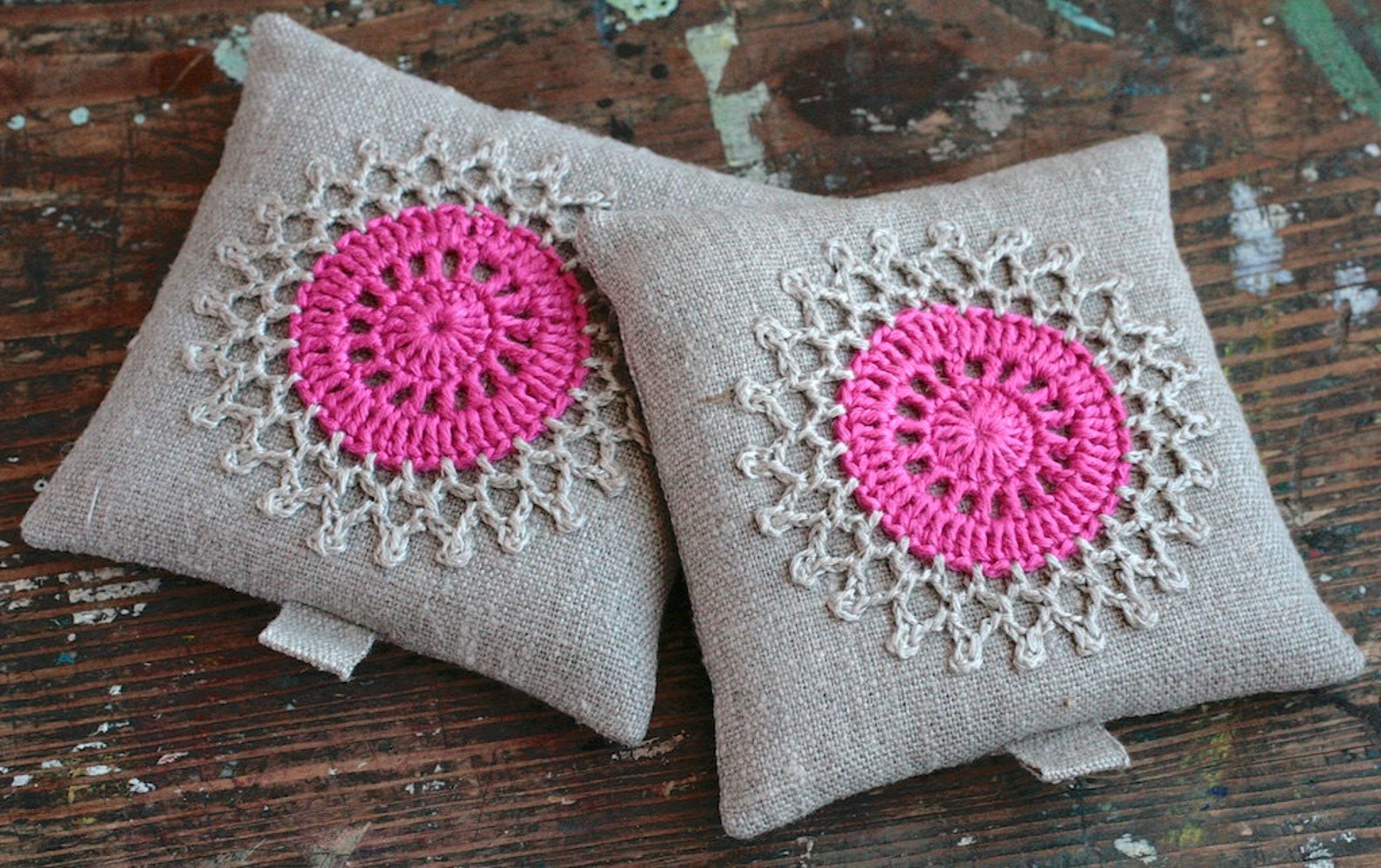 Lavender Sachets Crochet Motif Set of 2 - Etsy
