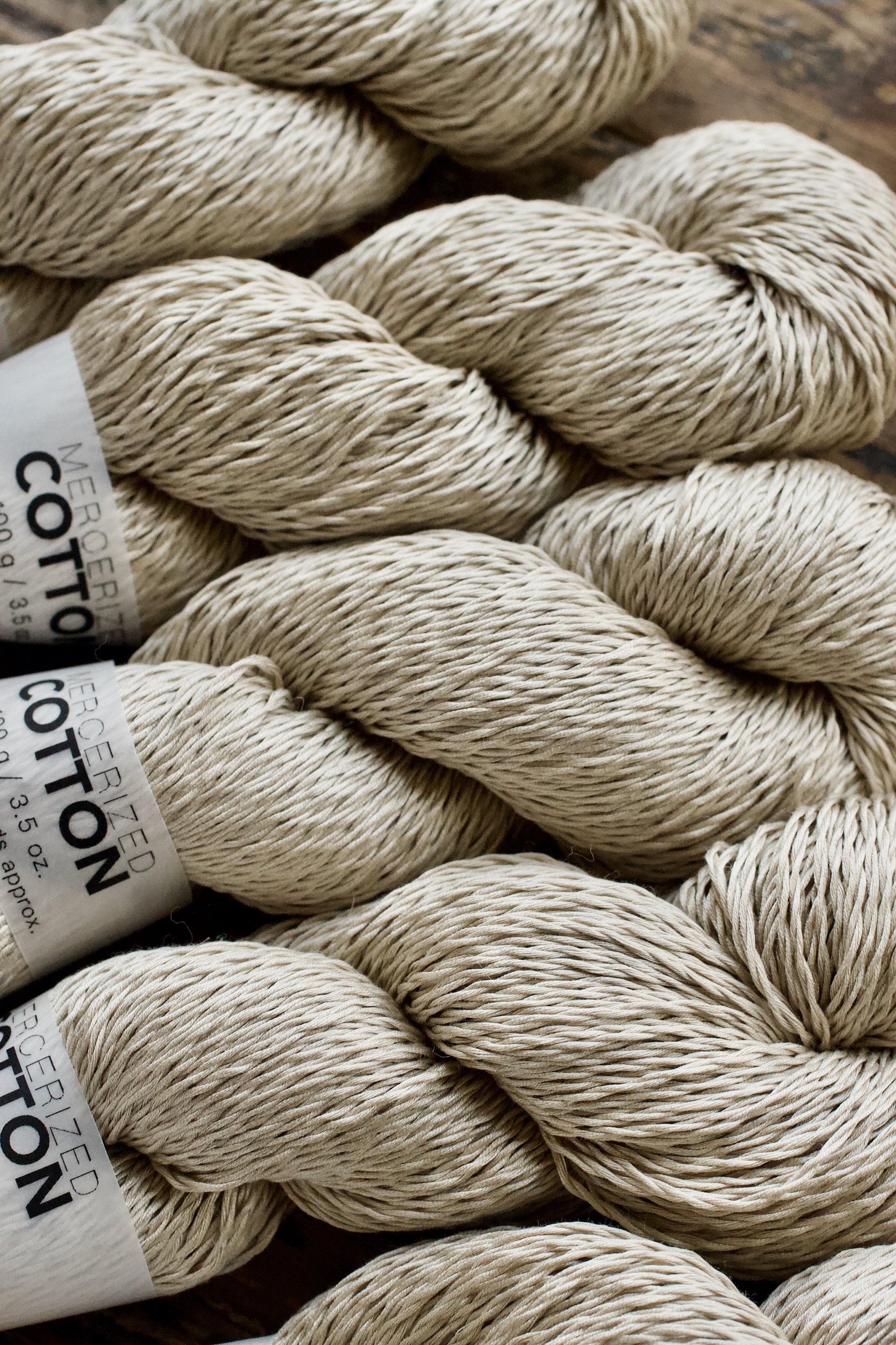 Beautiful Mercerized Cotton yarn 100 g light taupe | Etsy