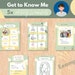 Get to Know Me 5x Activity Worksheets, Favourites, Classroom, Self ...