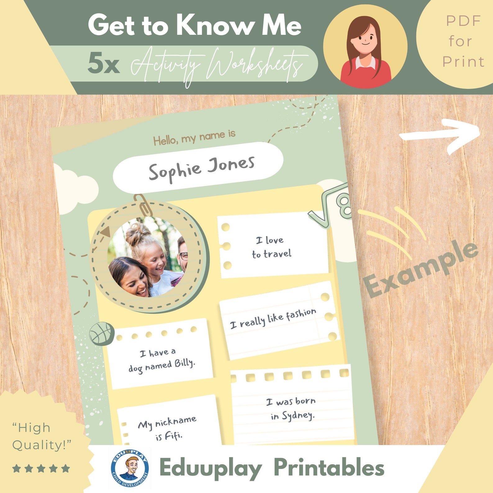 Get to Know Me - 5x Activity Worksheets, Favourites, Classroom, Self ...