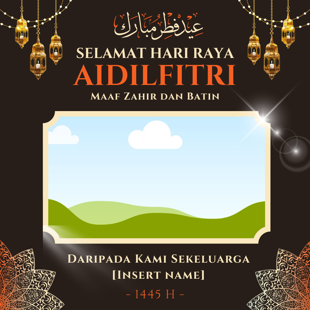 Selamat Hari Raya 2024 family Edition Easy Edit/template for Instagram ...