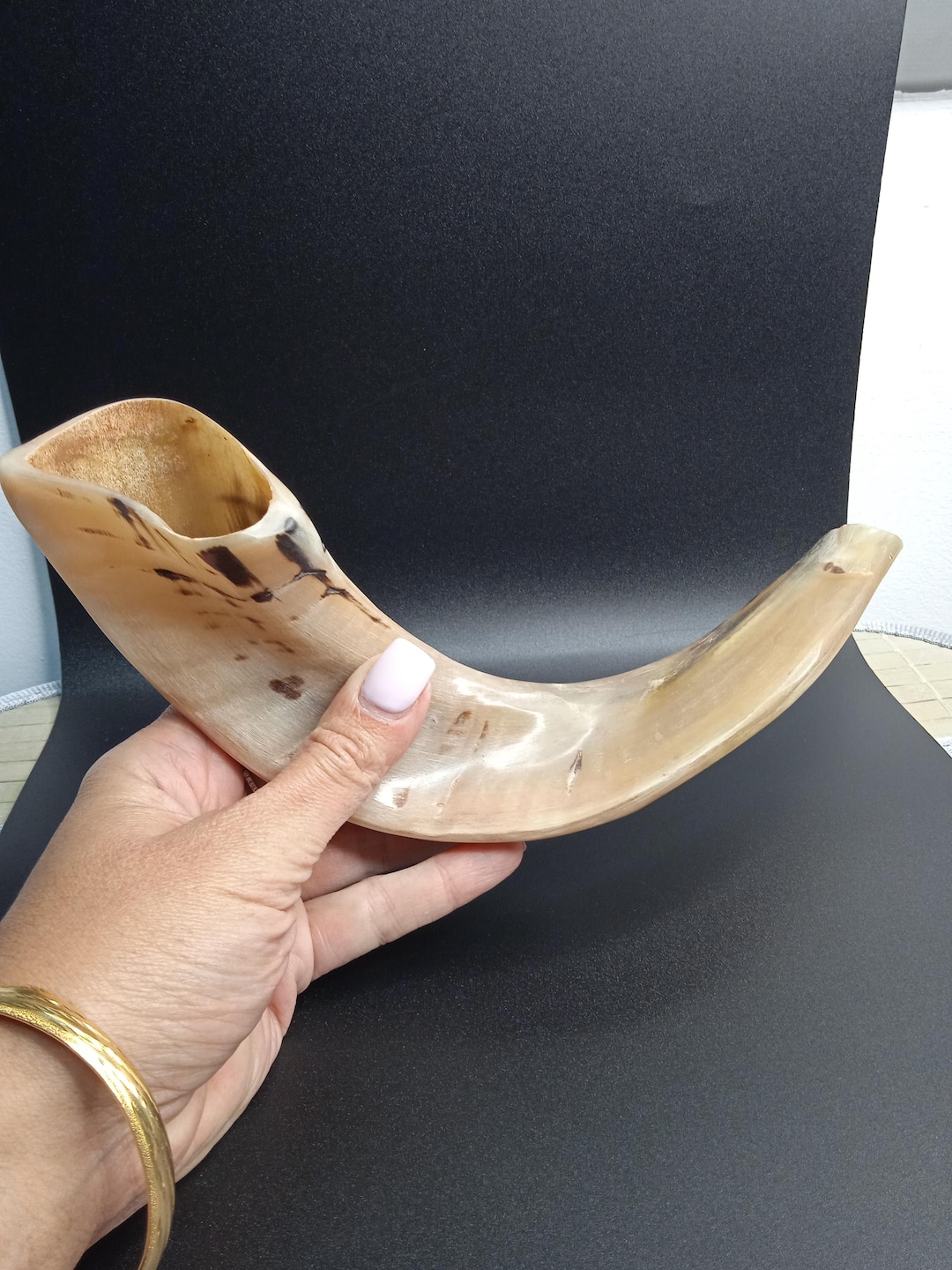 Shofar Ram Horn, Elegant Jewish Shofar 32 Cm, Kosher Shofar Horn ...