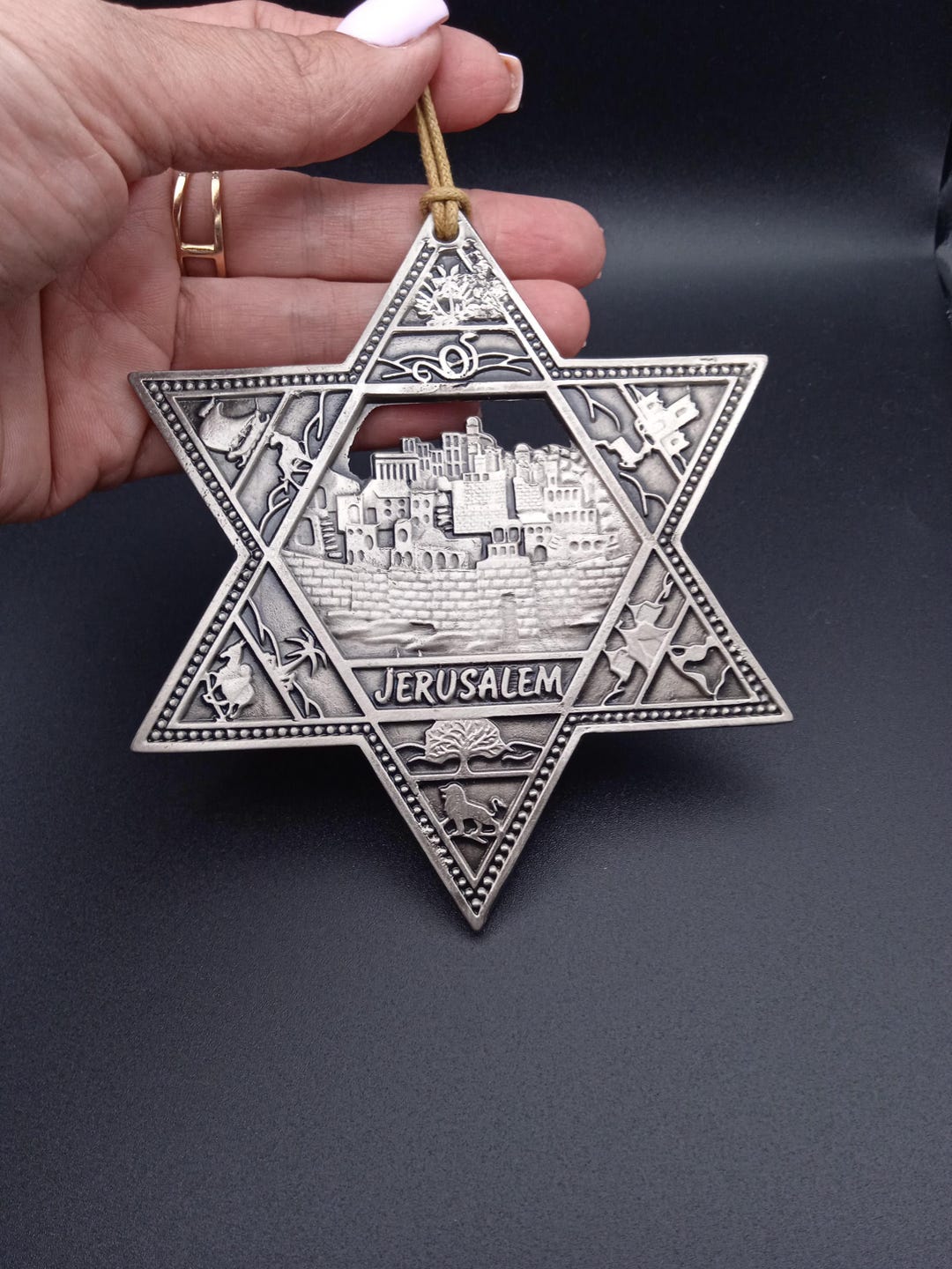 Star of David Wall Decor, Jerusalem Wall Art, Star of David Wall ...