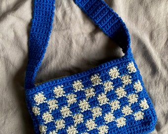 Checkered Crochet Bag Pattern - Etsy