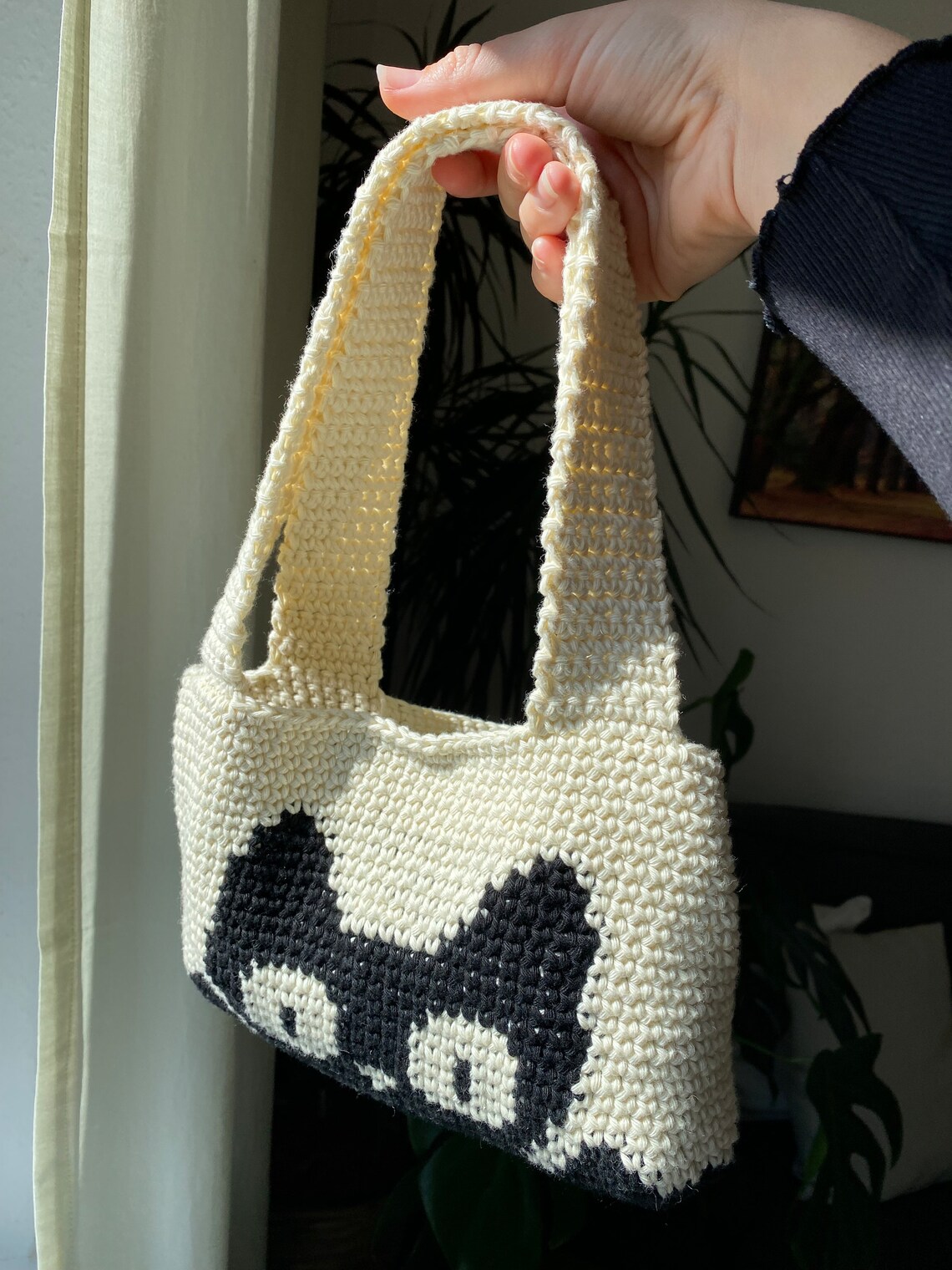 Kitten Crochet Bag Pattern | Two-coloured Cat Crochet Bag - Etsy