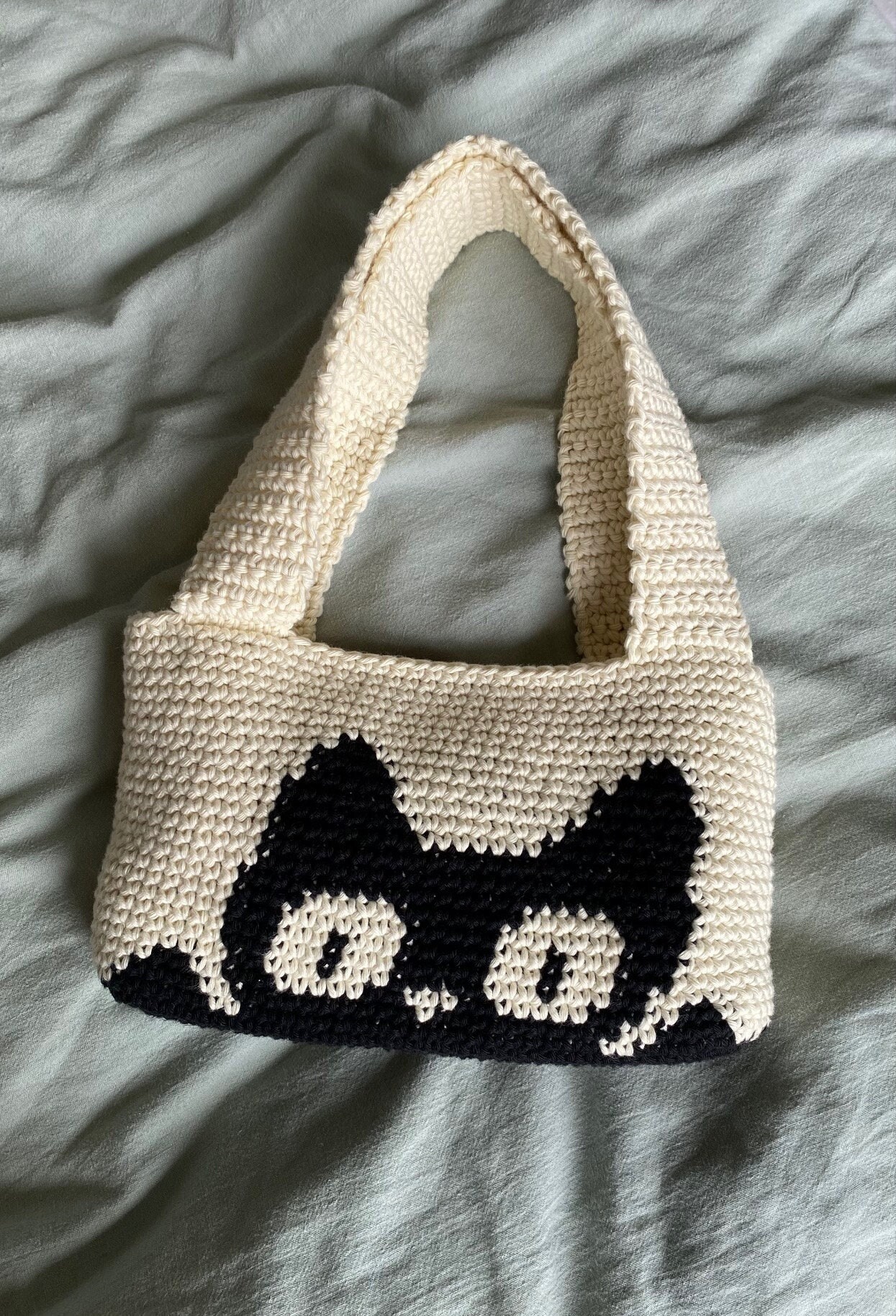 Kitten Crochet Bag Pattern | Two-coloured Cat Crochet Bag - Etsy