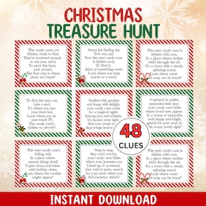 Candy Cane Treasure Hunt, Christmas Treasure Hunt, Candy Cane Christmas ...