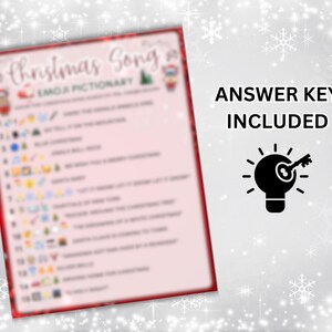 Christmas Emoji Pictionary Game, Christmas Printable Game, Holiday ...