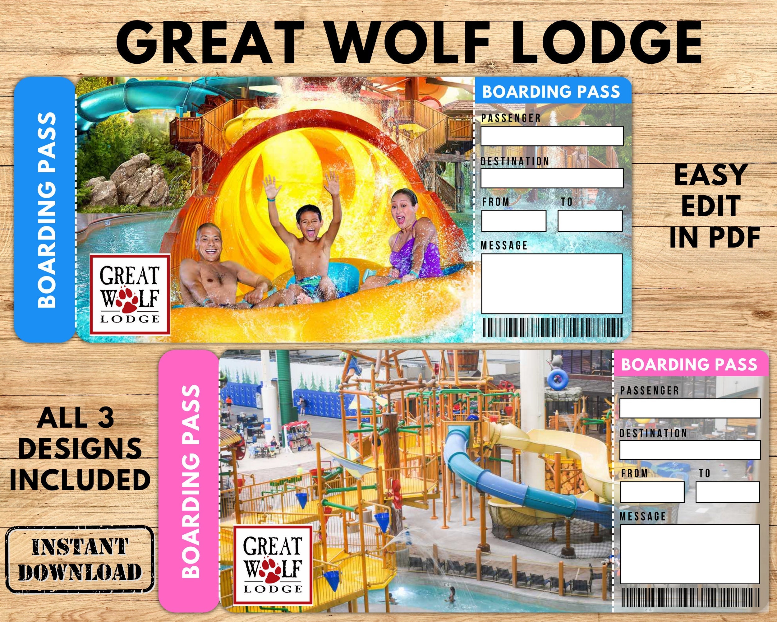 Digital Great Wolf Lodge Surprise Trip Gift Ticket, Amusement Park ...