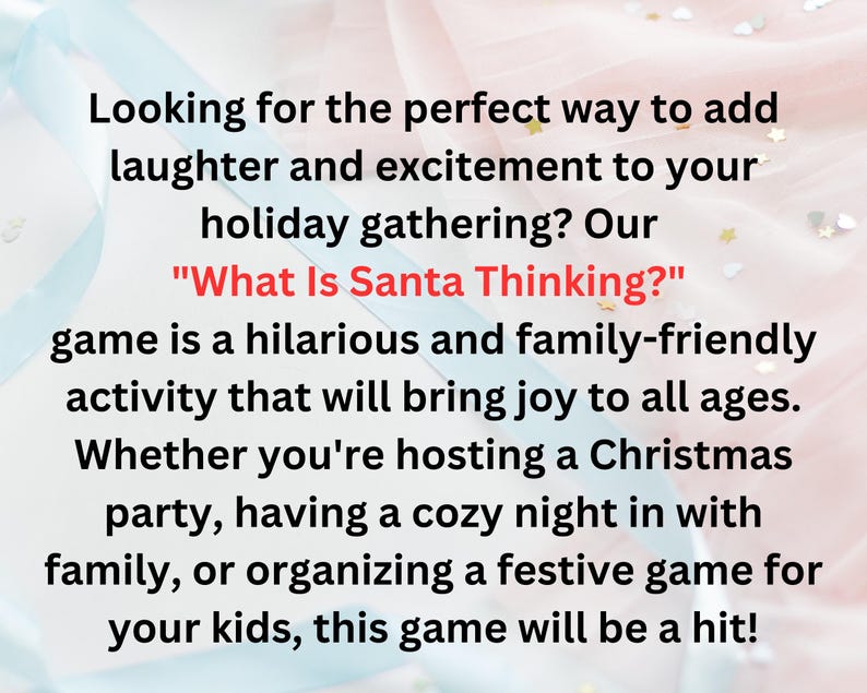Fun Christmas Game for Group of Adults - Christmas Games for Family ...