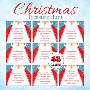 Christmas Treasure Hunt for Kids and Adults, Christmas Scavenger Hunt ...
