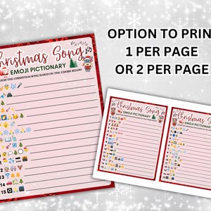 Christmas Emoji Pictionary Game, Christmas Printable Game, Holiday ...