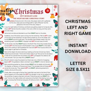 Christmas Left Right Game, Right Left Christmas Game, Christmas Pass ...