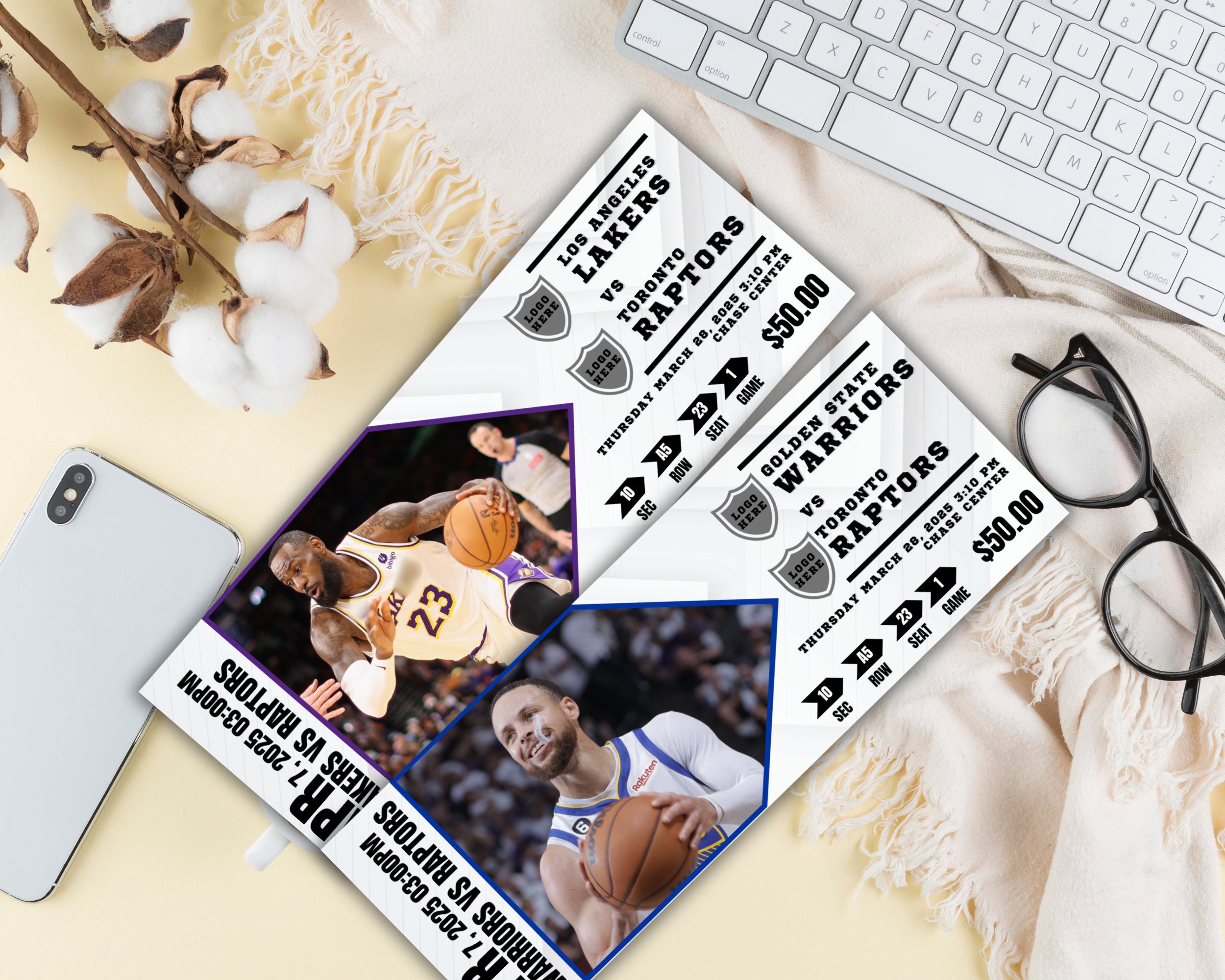 Editable Basketball Tickets, Sports Tickets, Basketball Surprise Ticket ...