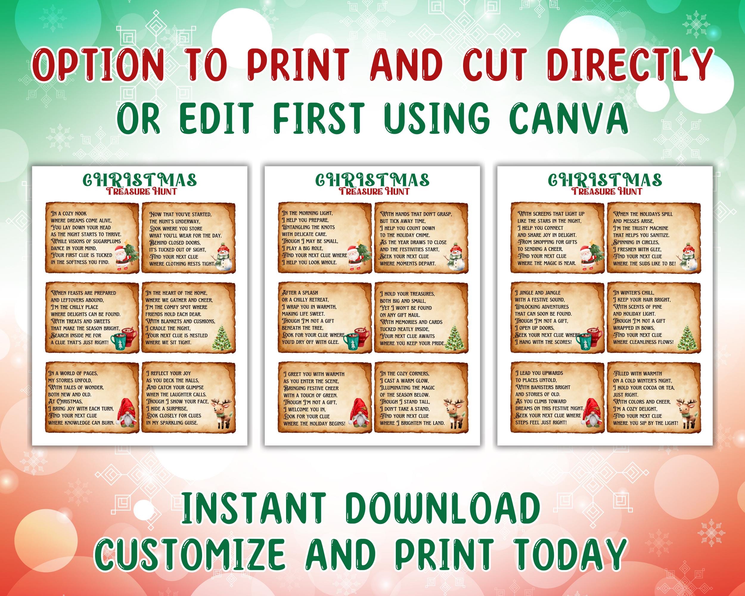 Difficult Christmas Treasure Hunt - Difficult Christmas Scavenger Hunt ...