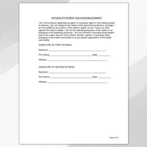 Medical Power of Attorney, Medical Power of Attorney (MPOA) Form ...