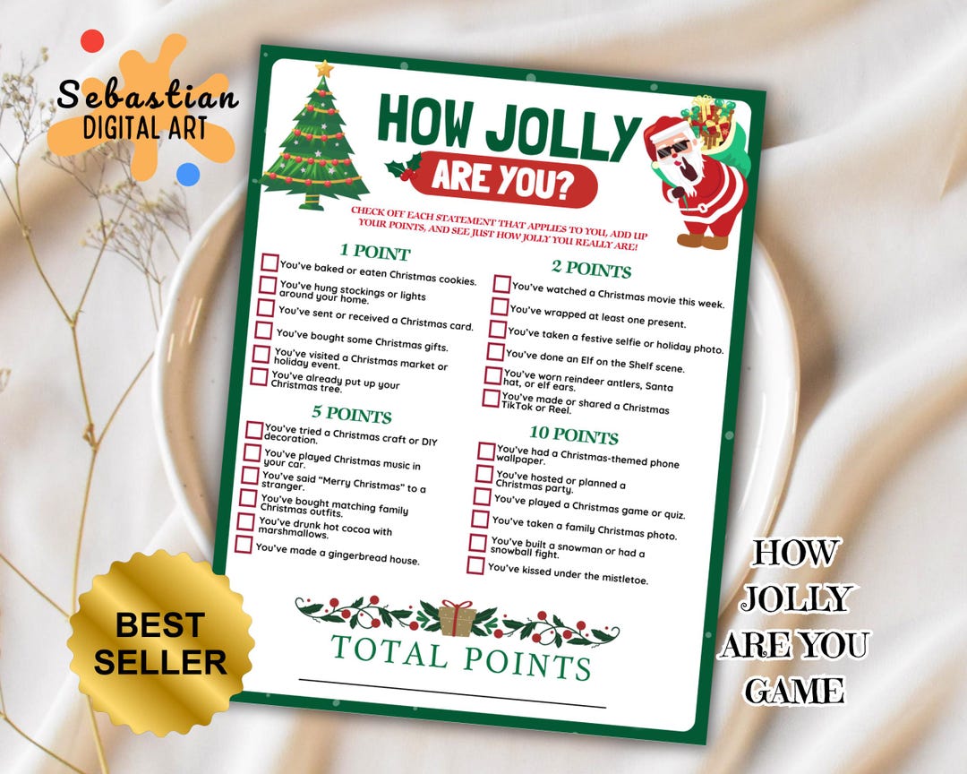 Christmas Game , How Jolly Are You? , Christmas Party Game , Christmas ...