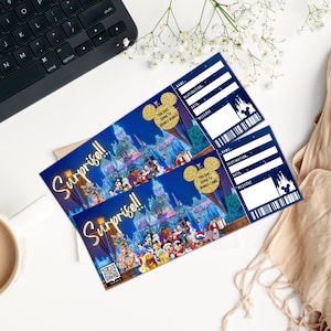 Surprise Disneyland Ticket, Disneyworld Ticket, Editable Ticket ...