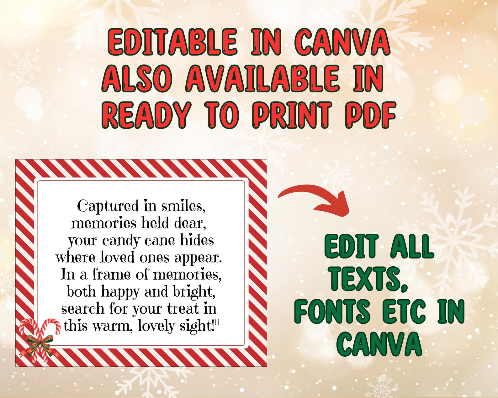 Candy Cane Treasure Hunt, Christmas Treasure Hunt, Candy Cane Christmas ...