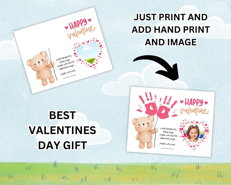 Valentines Day Crafts Valentine's Handprint Art Photo Toddler Preschool ...
