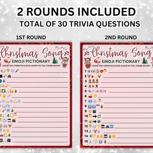 Christmas Emoji Pictionary Game, Christmas Printable Game, Holiday ...