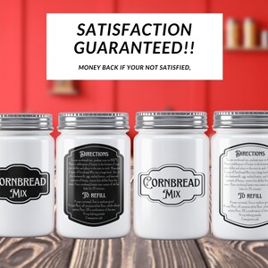 Printable Cornbread Mix Label, Pantry Label, Kitchen Label, Cornbread ...
