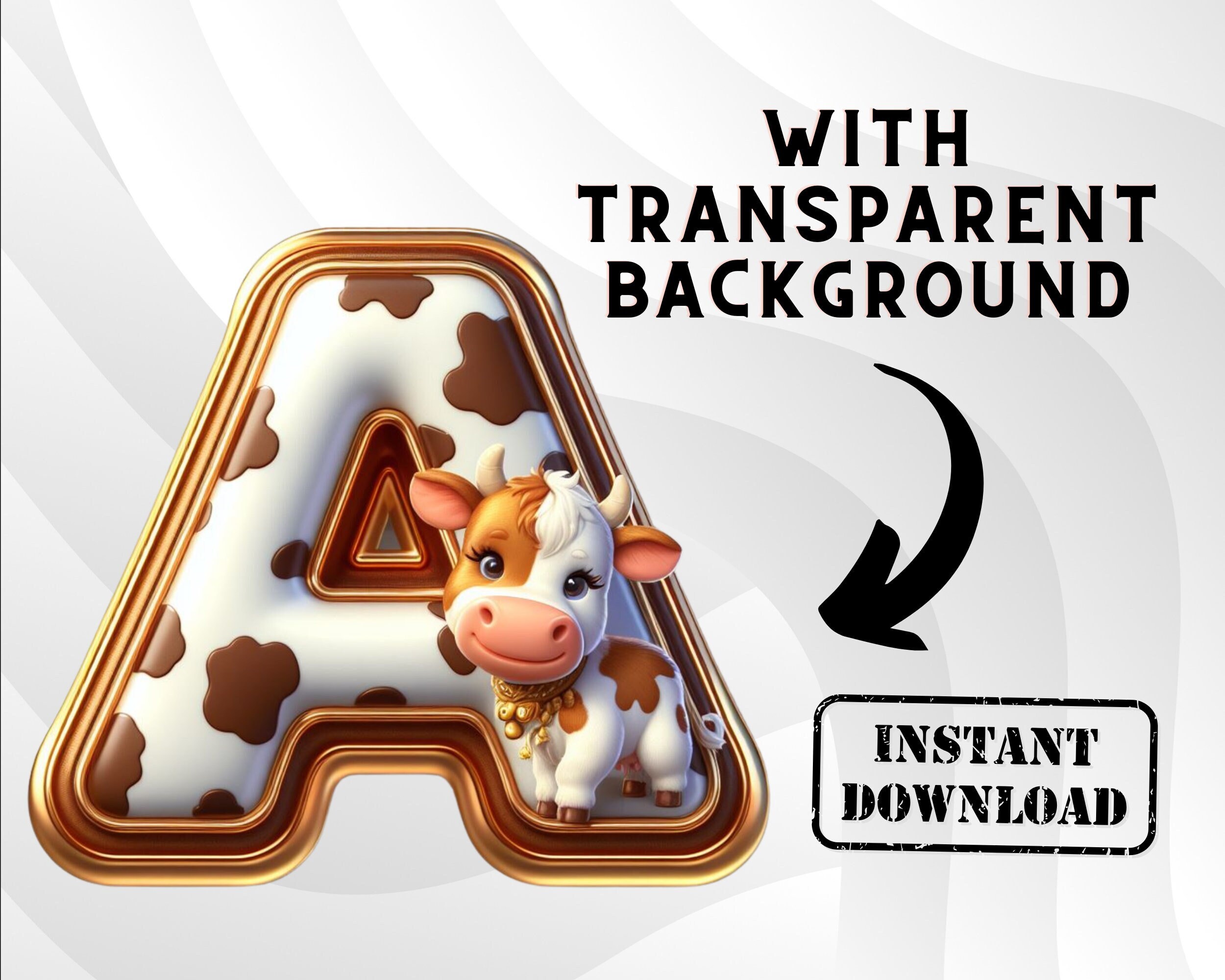 Highland Cow Png File. Highland Cow Alphabet, Highland Cow Alphabet Png ...