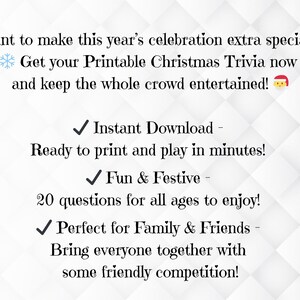 Printable Christmas Trivia Game, Christmas Party Game, Christmas Game ...