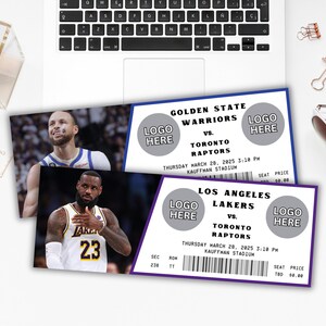 Editable Basketball Tickets, Sports Tickets, Basketball Surprise Ticket ...