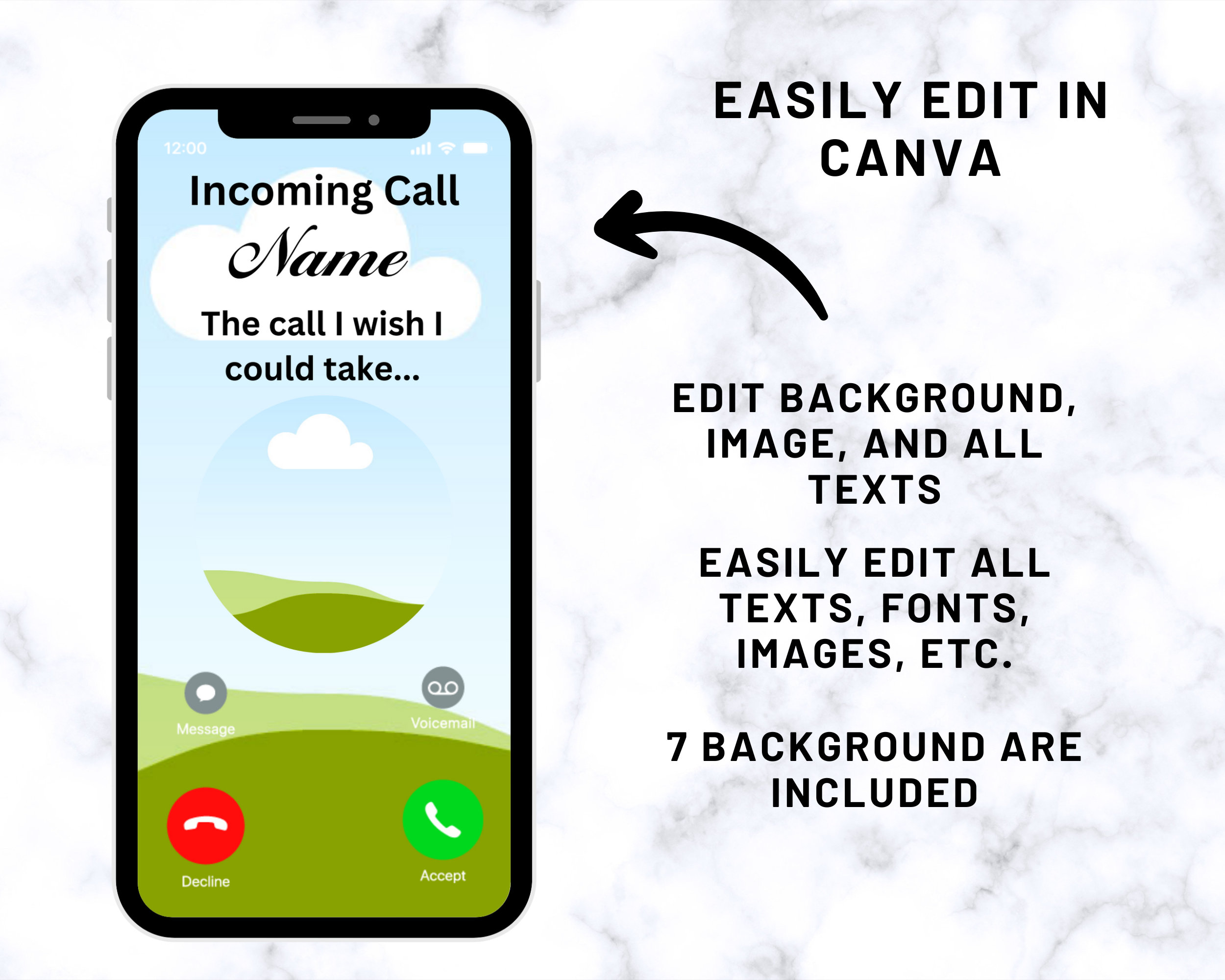 Editable Memorial Keychain, Memorial Canva Template, the Call I Wish I ...