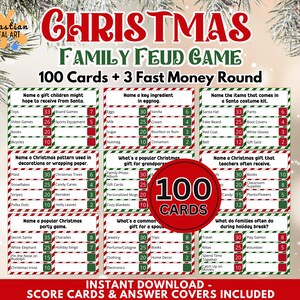 Christmas Friendly Feud Game, Printable Christmas Game, Christmas Party ...