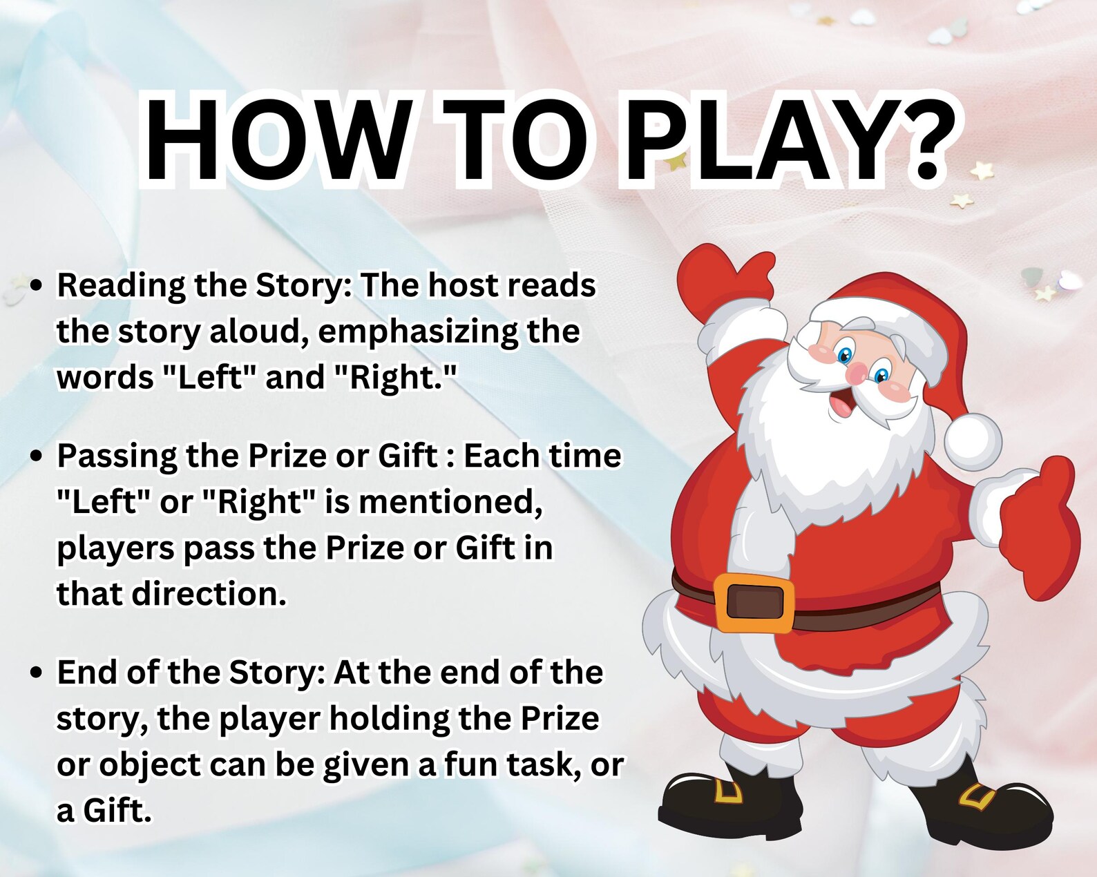 Christmas Left Right Game, Right Left Christmas Game, Christmas Pass ...