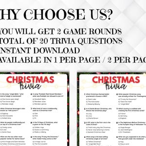 Printable Christmas Trivia Game, Christmas Party Game, Christmas Game ...